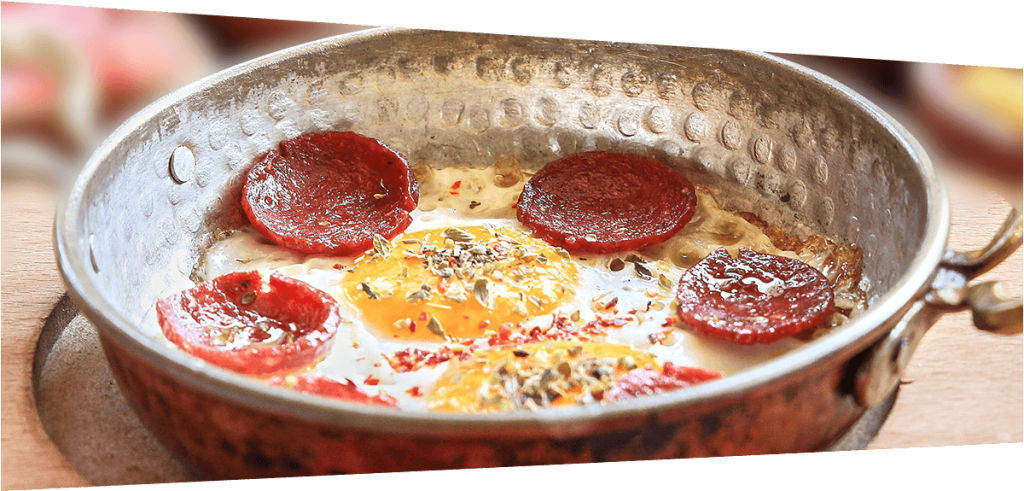 Pizza con huevo y pepperoni – TortiRicas Centroamérica